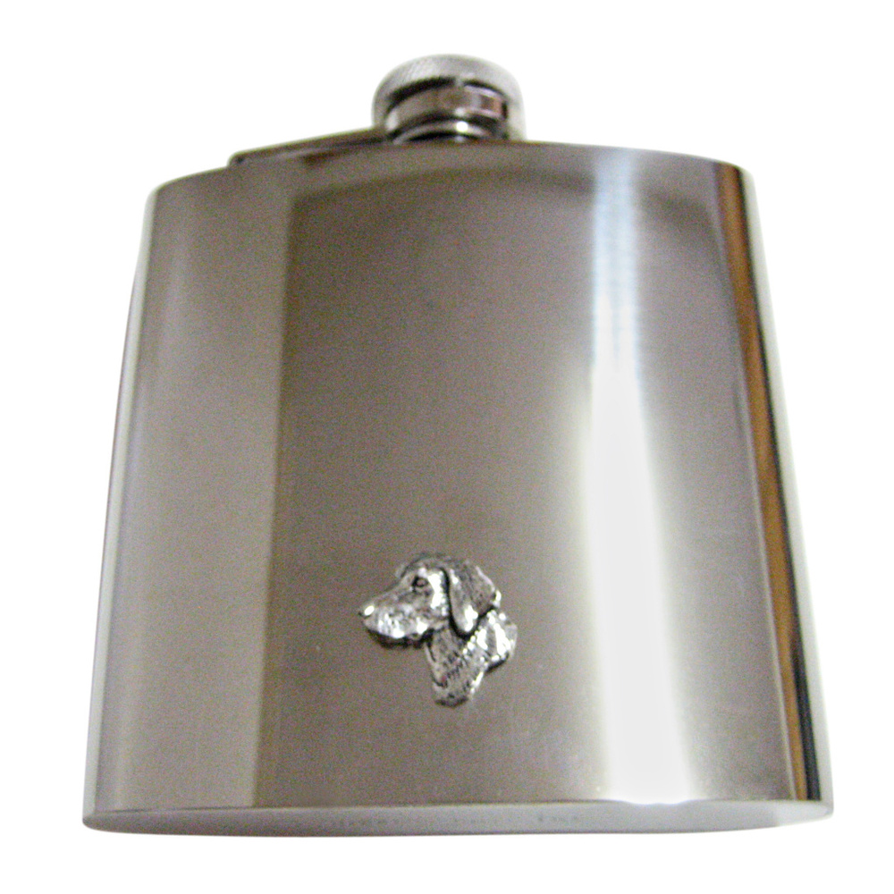 Small Labrador Dog Head Large Flask - Gem